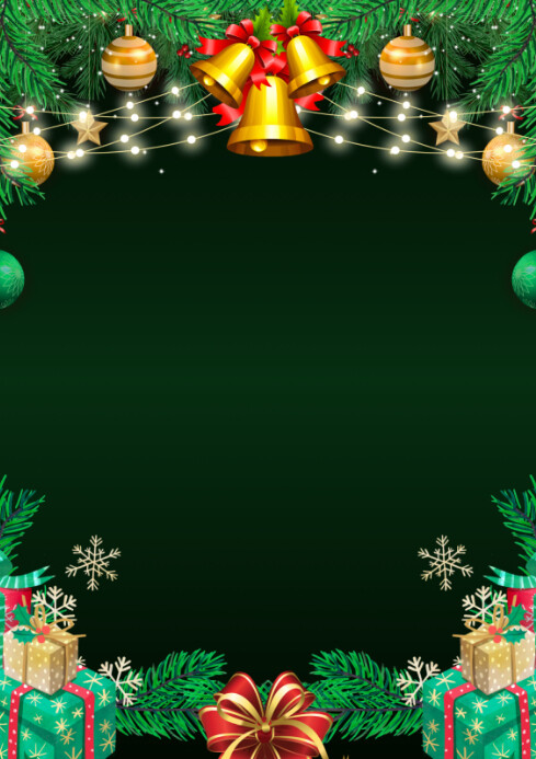 Copy of Green and Red Illustrative Christmas Background Flyer ...