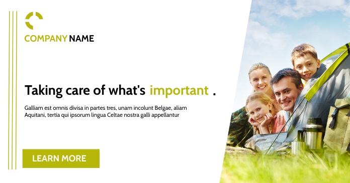 Copy of green and white promo life insurance advertis | PosterMyWall