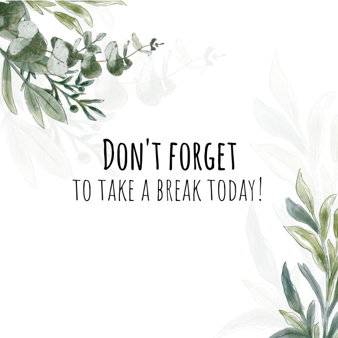 Green and White Reminder Facebook PosT Template | PosterMyWall