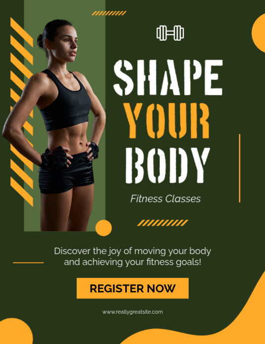Green Army Fitness Class Advertisement Flyer Template | PosterMyWall