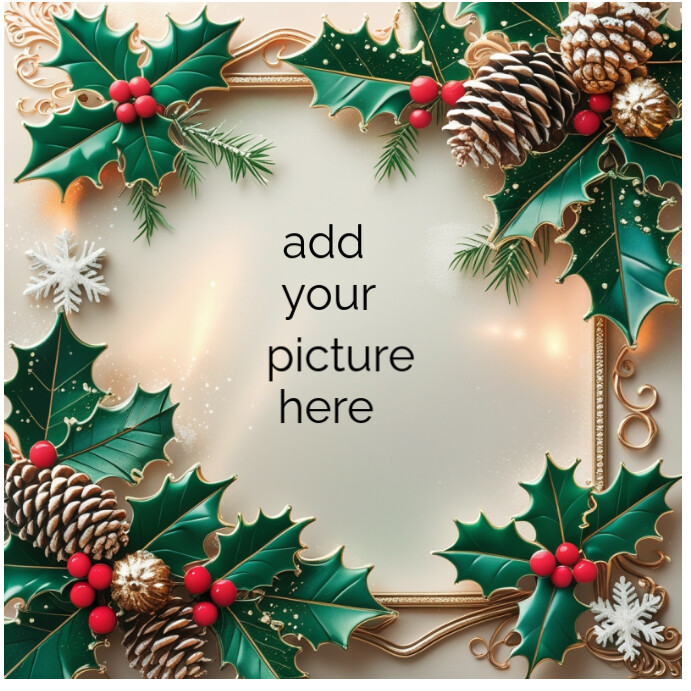 Copy of Green beautiful Christmas photo frame | PosterMyWall