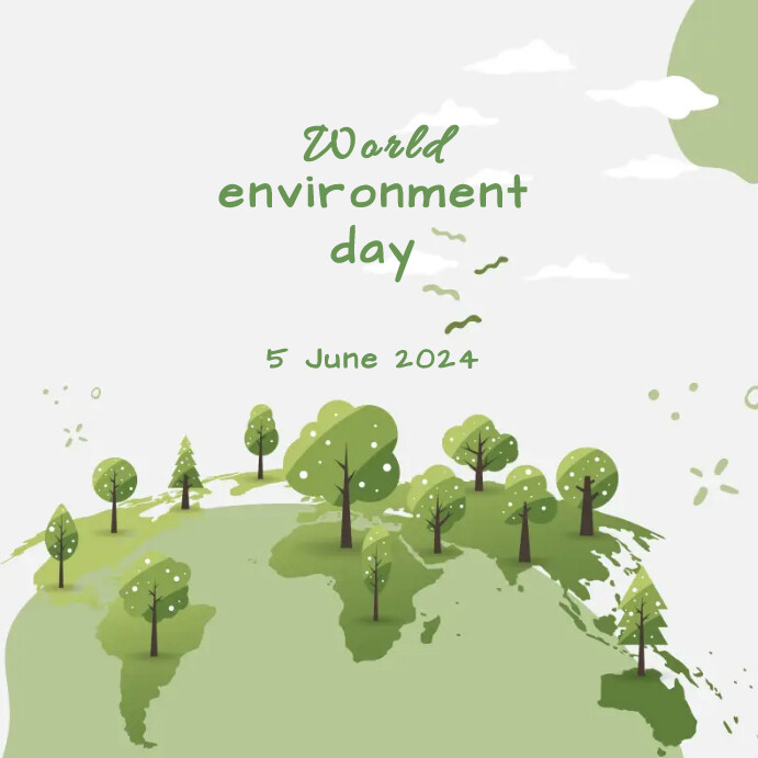 Green Beige Minimal World Environment Day Ins Template | PosterMyWall
