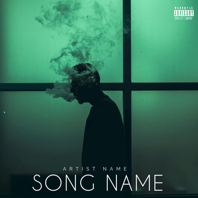 Green Best Cover Album Music Art Trap Mixtape Rap Album Cover Template ...