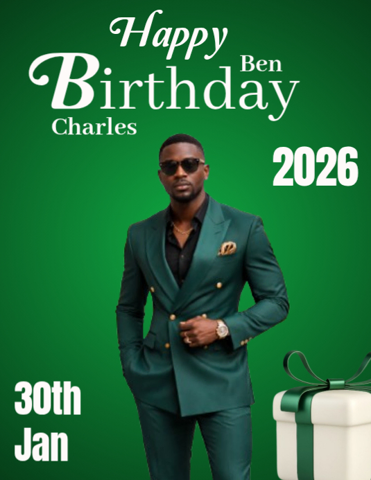 Green Birthday Celebration Flyer Template | PosterMyWall