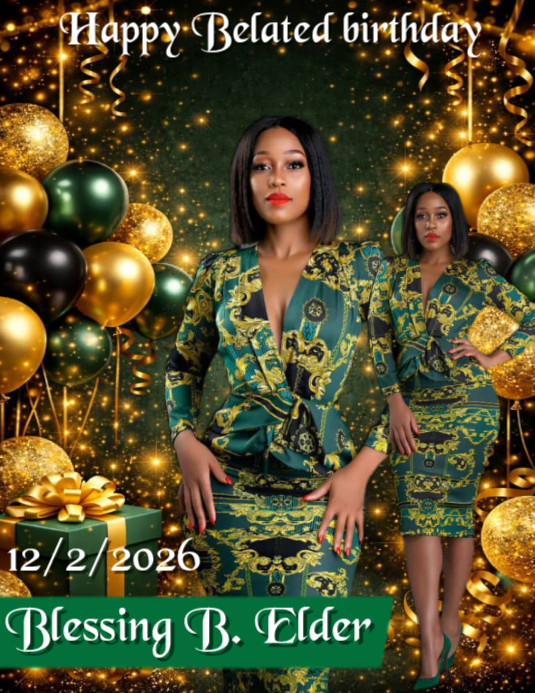 Green Birthday Celebration Flyer Template | PosterMyWall