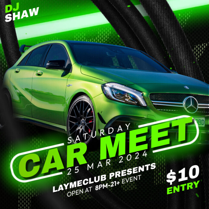 Green Car Show Poster Templat | PosterMyWall