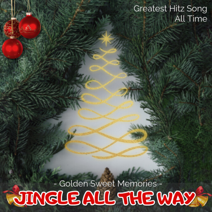 Green Ceria Jingle Bells Album Cover Hitz Sampul Album Template ...