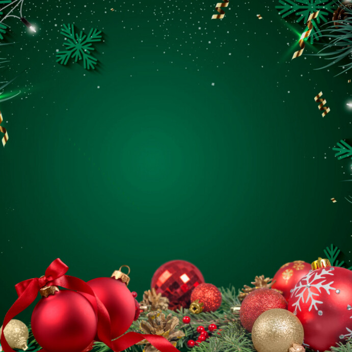 Green Christmas background design Template | PosterMyWall