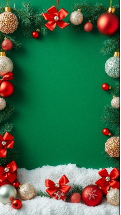 Green Christmas card template | PosterMyWall