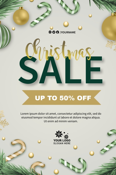 Green Christmas Poster Theme Template | PosterMyWall