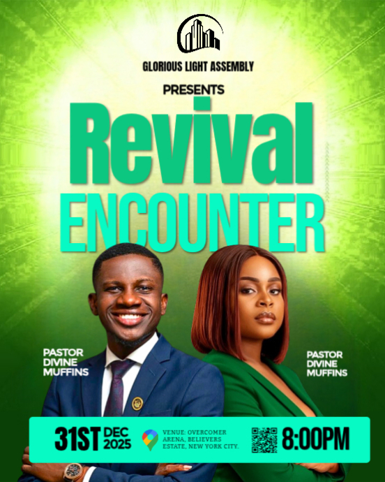 Green Church Revival Event Instagram Portrait Template | PosterMyWall