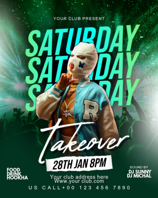 Plantilla de Green Club Party Event Instagram Portrait | PosterMyWall