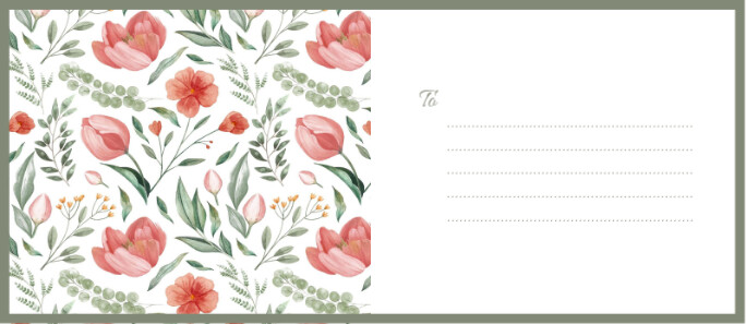Copy of Green color floral and professional envelope designs | PosterMyWall