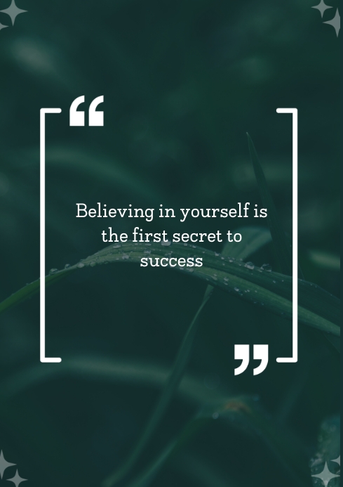 green dark quote template | PosterMyWall