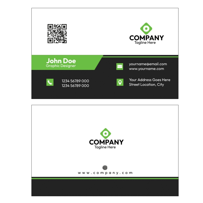 Green Design Business Calling Card Template | PosterMyWall