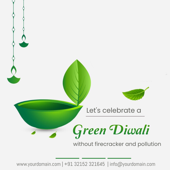 green diwali poster Template | PosterMyWall