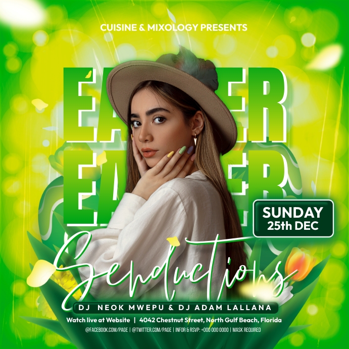 Green Dj Party Template | PosterMyWall