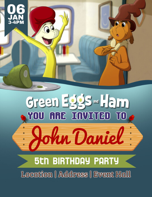 Green Eggs and Ham Template | PosterMyWall