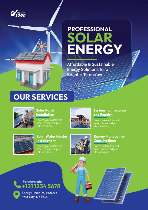 Green Energy Flyer Template | PosterMyWall