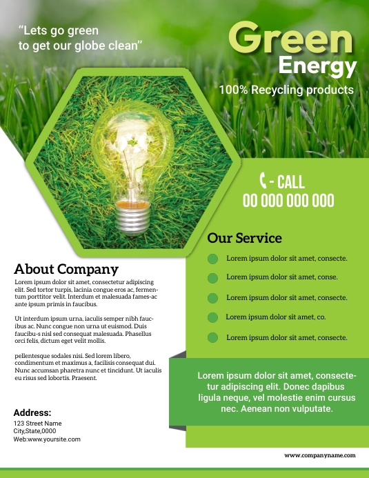 Copy of Green Energy Flyer | PosterMyWall