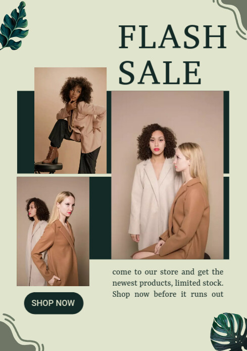 Green Flash Sale Flyer Template | PosterMyWall