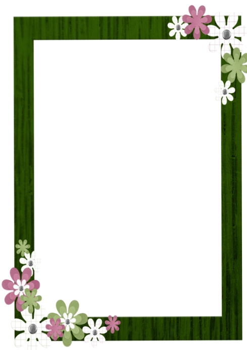 Copy of green floral border | PosterMyWall