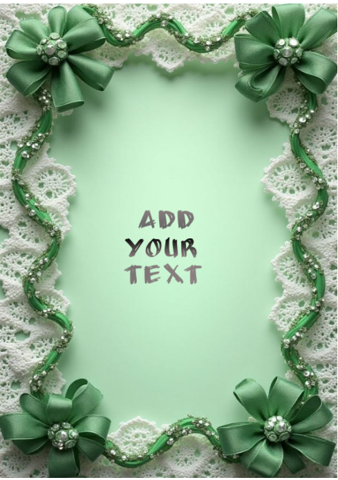 Green Floral Floral Frame Design A4 Template | PosterMyWall
