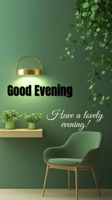 Copy of Green Floral Good Evening Poster Instagram Story | PosterMyWall