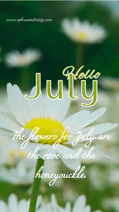Copy of Green Floral Hello June Digital Display (9:1 | PosterMyWall