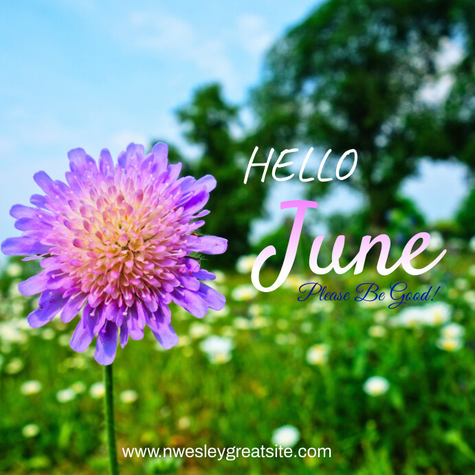 Green Floral Hello June Instagram Post Template | PosterMyWall