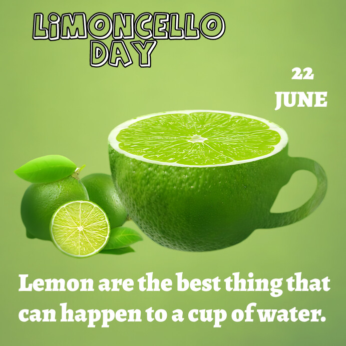 Green Floral Limoncello Day Instagram Post Template | PosterMyWall