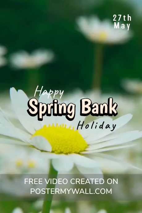 Green Floral Spring Bank Holiday Banner 4' × Template | PosterMyWall
