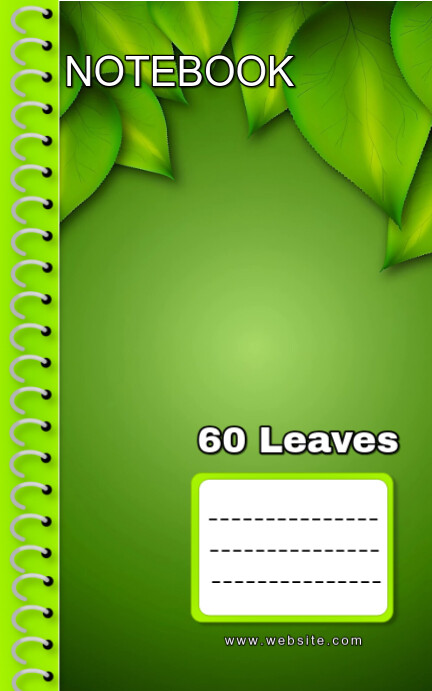 Copy of Green Floral Student Notebook Cover Kindle/book Covers ...