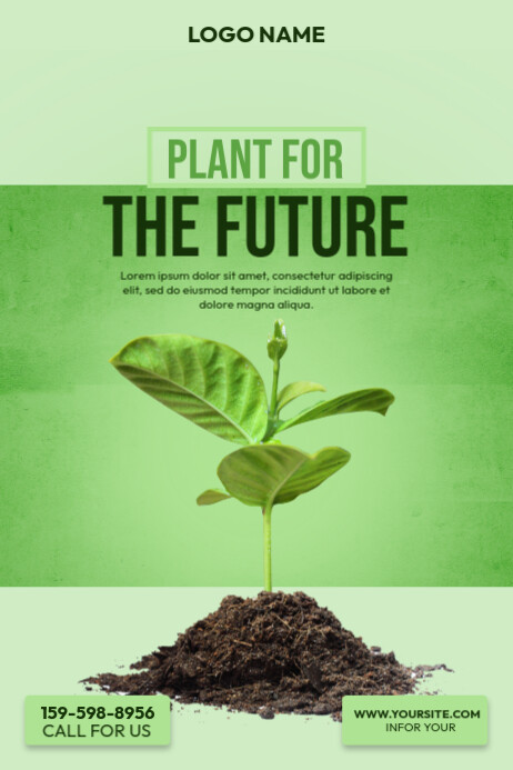 Copy of Green Floral Tree Planting Poster | PosterMyWall