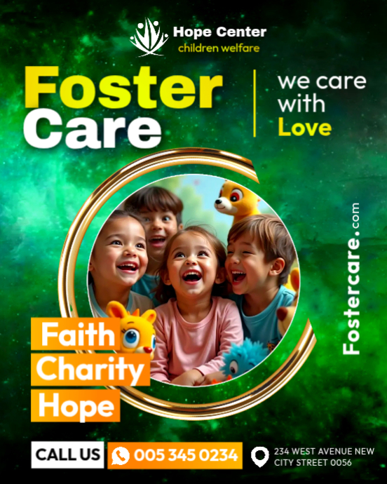 Green Foster Care Parenting Children Orphanage Home Center ...