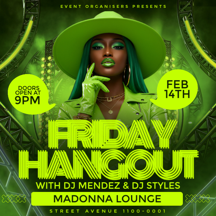 Green Friday Hangout Instagram Post Template | PosterMyWall