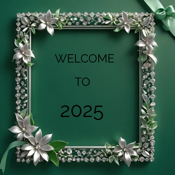 Green Futuristic 2025 New Year Post Instagram Post Template | PosterMyWall