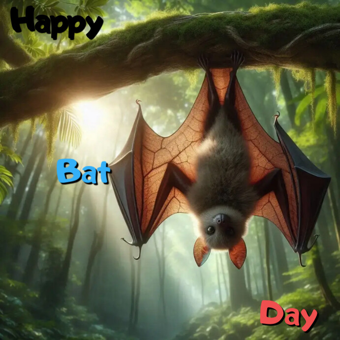 Plantilla de Green Futuristic Bat Day Instagram Post | PosterMyWall