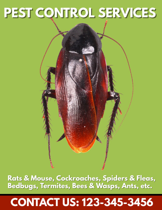 Copy of Green Futuristic Pest Control Flyer (us Lette | PosterMyWall