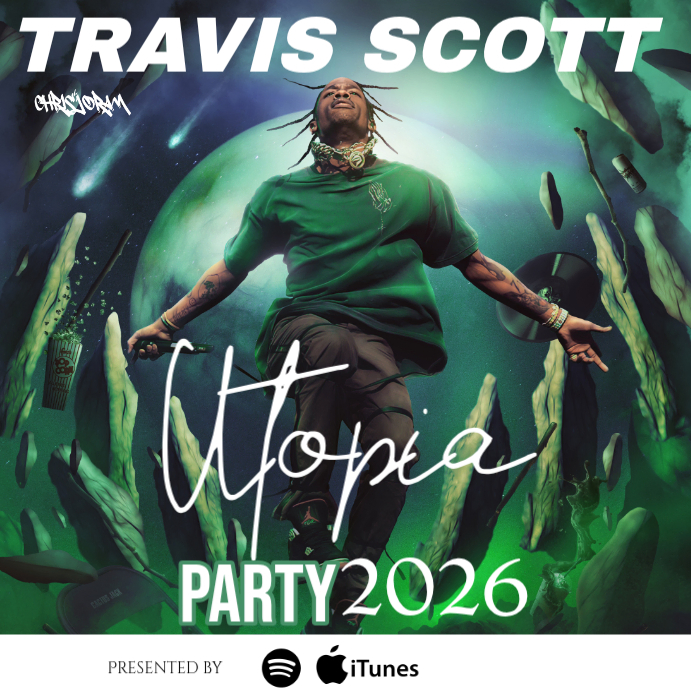 Plantilla de Green Futuristic Travis Scott Utopia Party 2026 Instagram ...