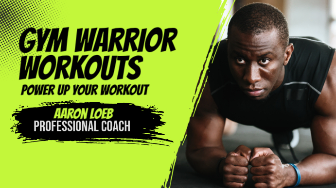 Green Geometric Power Training Youtube Thumbnail Template | PosterMyWall