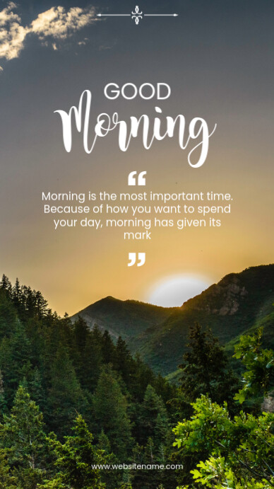 Plantilla de Green Good Morning Instagram Story | PosterMyWall
