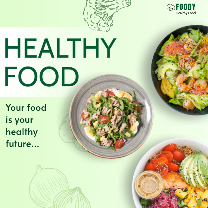 Green Gradient Cute Leaves Vegetable Illustrative Food Healthy Salad ...