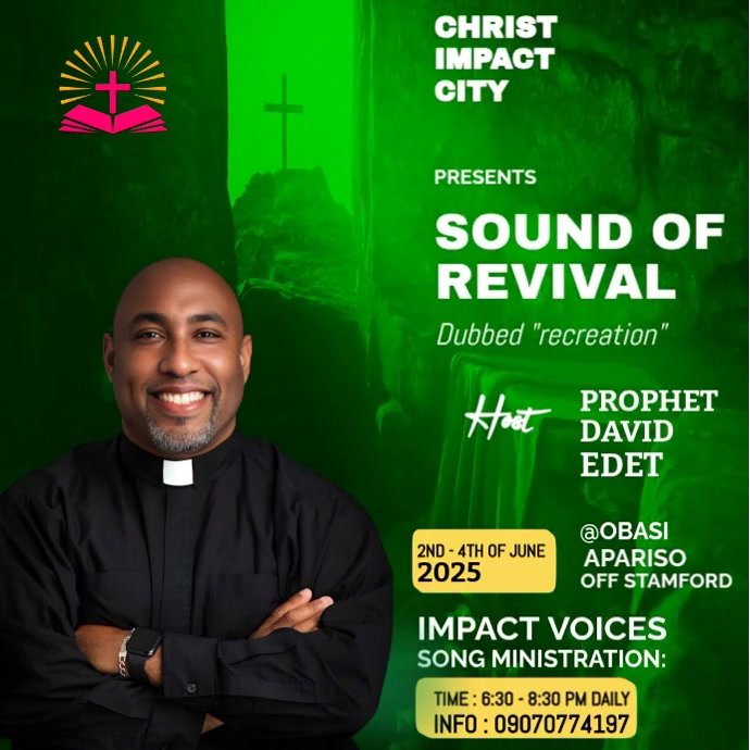 Green Gradient Green Sound Of Revival Church Conference Instagram Video ...