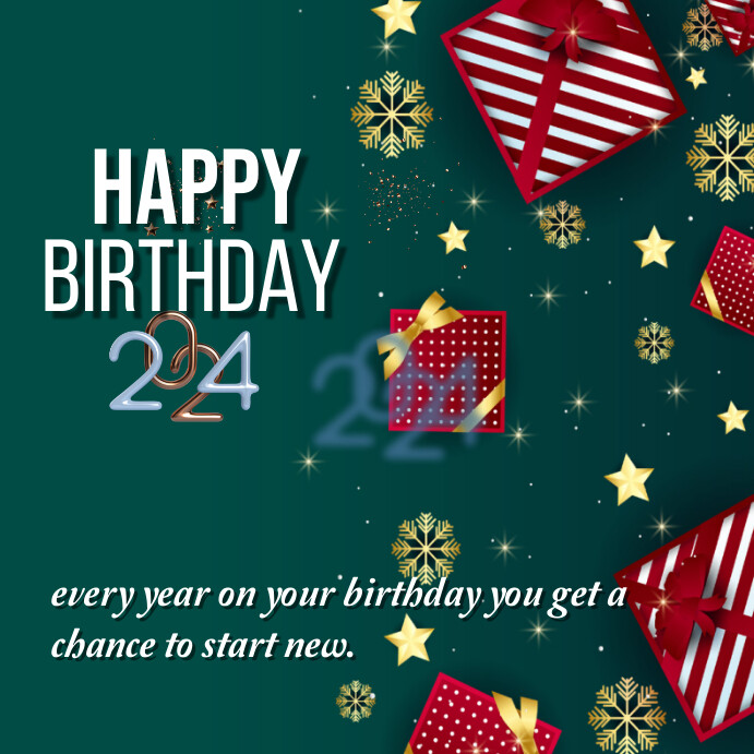 Modèle Green Gradient Happy Birthday Wish Template | PosterMyWall