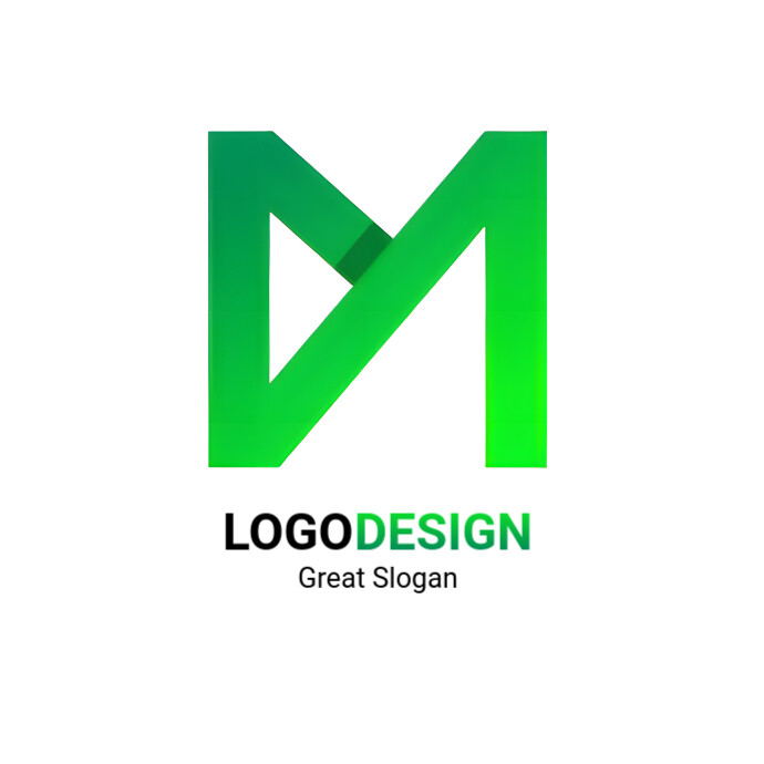 Copy of Green Gradient M Logo Design for Modern Branding | PosterMyWall