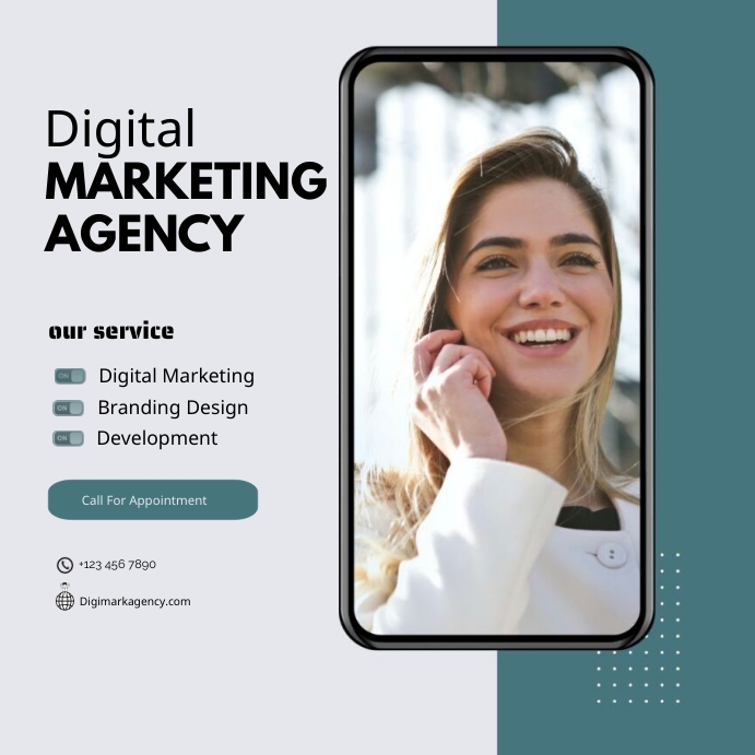 green grey marketing agency Template | PosterMyWall