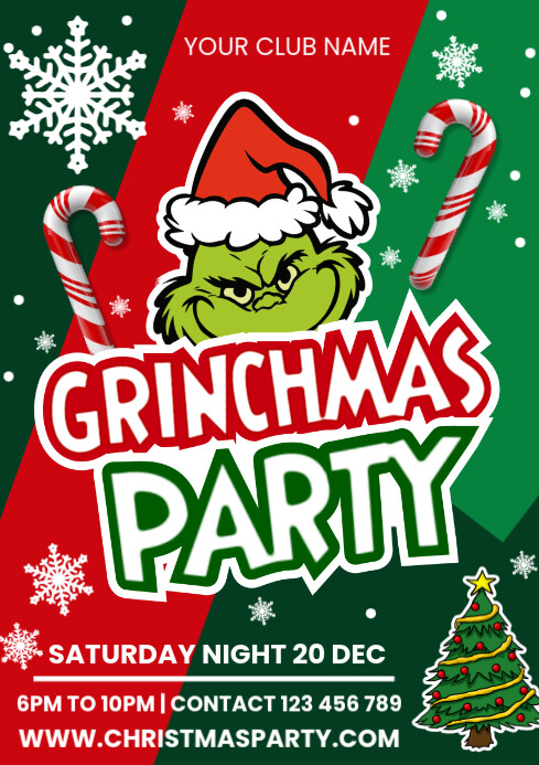 Green Grinchmas Party Template | PosterMyWall