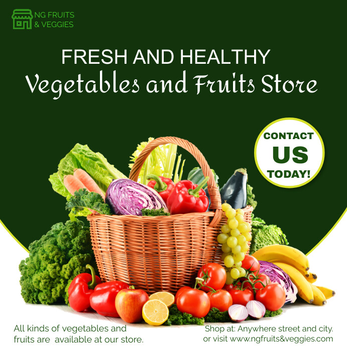 Green Grocery Instagram Post Template | PosterMyWall