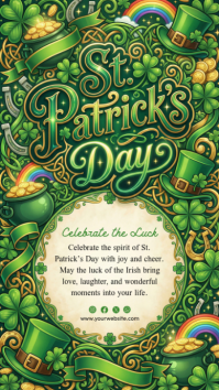 Green St. Patrick's Day Instagram Story Template | PosterMyWall